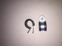 China Black Rubber Coated Gas Hose Clamps With Stainless Steel 50 mm Size CE / ROHS / FCC for sale