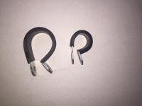 China P Type Fuel Hose Clamps , 12 mm - 25 mm Bandwidth Rubber Coated Hose Pipe Clips for sale