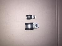 China P Type Fuel Hose Clamps , 12 mm - 25 mm Bandwidth Rubber Coated Hose Pipe Clips for sale
