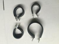 China Zinc Plated Steel Rubber Coated Gas Hose Clamps For Fixing Pipe -40℃ ~ +120℃ Temp Range for sale