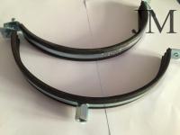China Electro Galvanized Heavy Duty Pipe Clamps , EDPM Rubber Tube Clamps M6 x 20 Locking Screw for sale