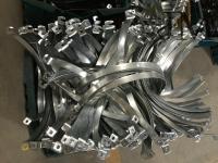 China Compact Rubber Insulated Metal Clamps , Heavy Duty Zinc Galvanized Steel Pipe Clamps for sale