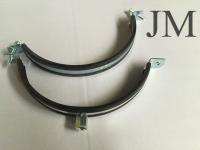 China 150 mm Heavy Duty Pipe Clamps With Rubber Lined M8 / M10 Nut Connection for sale