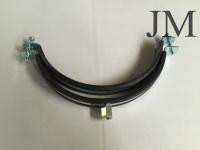 China 150 mm Heavy Duty Pipe Clamps With Rubber Lined M8 / M10 Nut Connection for sale