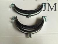 China 150 mm Heavy Duty Pipe Clamps With Rubber Lined M8 / M10 Nut Connection for sale