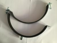 China M8 / M10 Nut Connection Heavy Duty Pipe Clamps With Rubber Cushioned CE / ROHS / FCC for sale