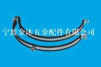 China M8 / M10 Heavy Duty Pipe Clamps With Rubber Galvanized Iron Material 20 mm Bandwidth for sale