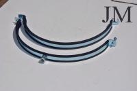 China M8 / M10 Heavy Duty Pipe Clamps With Rubber Galvanized Iron Material 20 mm Bandwidth for sale
