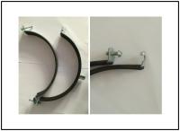 China M8 / M10 Heavy Duty Pipe Clamps With Rubber Galvanized Iron Material 20 mm Bandwidth for sale