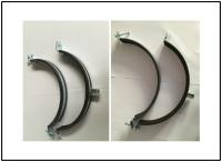 China Circle Structure Rubber Lined Stainless Steel Heavy Duty Pipe Clamps With Screw Fixed for sale