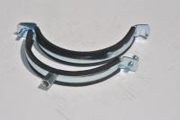 China Circle Structure Rubber Lined Stainless Steel Heavy Duty Pipe Clamps With Screw Fixed for sale