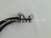 China Zinc Plated M8 / M10 Nut Connection Heavy Duty Pipe Clamps With Rubber Coated for sale