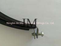 China Zinc Plated M8 / M10 Nut Connection Heavy Duty Pipe Clamps With Rubber Coated for sale