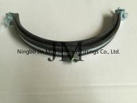 China Galvanized Steel EPDM Rubber Lined Heavy Duty Pipe Clamps For Pipe Fixation for sale