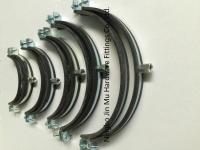 China Galvanized Steel EPDM Rubber Lined Heavy Duty Pipe Clamps For Pipe Fixation for sale