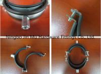 China Galvanized Steel EPDM Rubber Lined Heavy Duty Pipe Clamps For Pipe Fixation for sale