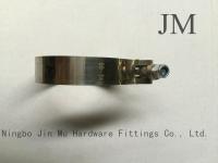 China Stainless Steel 304 T Bolt Hose Clamp 19 mm Wide Band  Size 25 mm - 35 mm for sale