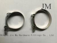 China 19 mm Wide Band Stainless T Bolt Clamps For Construction Vehicle Parts Hose Connection for sale