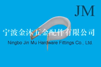 China 12 mm Bandwidth R Type Cable Clamp for Fixing Cable Hose , Round Head Type for sale