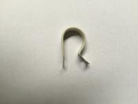 China PVC / Rubber Lined R Shape Small Wire Clips , 12 mm Bandwidth Cable Fasteners Clips for sale