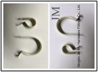 China Round Head R Type Cable Clamp Fastener 6 mm Screw Hole Diameter 12 mm Bandwidth for sale