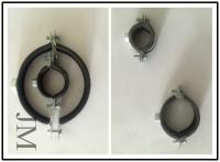 China Waste Water Pipe Mounting Support Stainless Pipe Clamps With Rubber Coated for sale