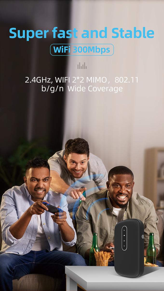 2.4GHz Portable WiFi Modem With Sim Card Slot 4G Mobile Hotspot LTE Internet 1