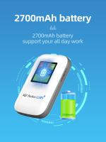 China 2700mAh-3000mAh Mobile 4G Router With Screen Black Unlocked for sale
