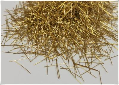 China Copper Coated Micro Steel Fiber 0.22mm x 13mm for UHPC Heavy Loaded Floors for sale