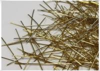 China Copper Coated Micro Steel Fiber 0.22mm x 13mm Ultra High Tensile Strength for UHPC Concrete for sale