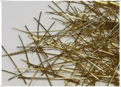 China Copper Coated Micro Steel Fiber 0.22mm x 13mm Ultra High Tensile Strength for UHPC Concrete for sale
