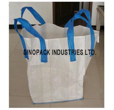 China Flexible Intermediate Bulk Containers Circular / Tubular Big Bag Sand Gravel Soil Trasportation for sale
