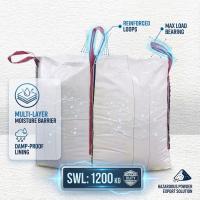 China Premium Chemical Product Packaging FIBC 1200kg SWL Multi-Layer Moisture Barrier Hazardous Powder Export Solution for sale
