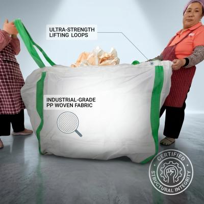 China Tailored OEM FIBC Bags Custom Logo Printing Multi-Color Flexographic for Branded Chemical Packaging 500-1500kg for sale