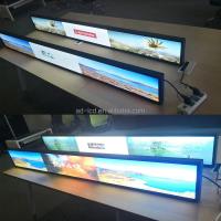 China 23.1inch Wall Mounted Stretched Bar Lcd Monitor Supermarket Shelf Wide Lcd Display Strips for sale
