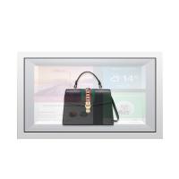 China 16 9 Display Ratio Wall Mount Transparent Lcd Showcase Capacitive PCAP Touch With CMS Software for sale