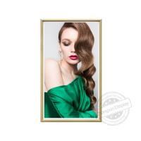 China 27inch Wooden Art Frame LCD Display With 1000 1 Contrast Ratio 300 Cd/M² Brightness /VGA/USB Inputs for sale