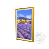 China Wall Mount 43inch Wooden Art Frame LCD Display With  VGA USB Connectivity And 350 Cd/M² Brightness for sale