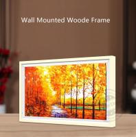 China 32inch Contrast 1920 X 1080 Pixels LCD Picture Frame Large Burlywood Frame Color /VGA/USB Connectivity for sale