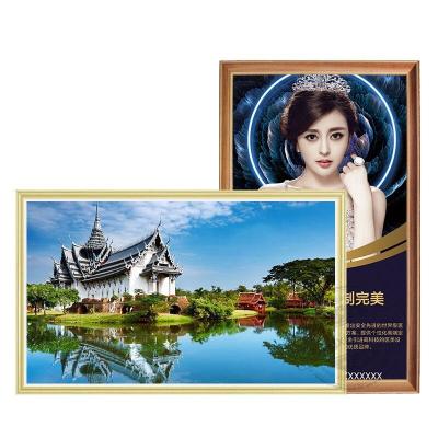 China 32inch Contrast 1920 X 1080 Pixels LCD Picture Frame Large Burlywood Frame Color /VGA/USB Connectivity for sale