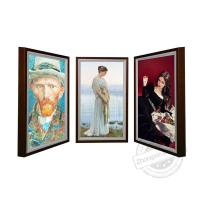 China 32inch Contrast 1920 X 1080 Pixels LCD Picture Frame Large Burlywood Frame Color /VGA/USB Connectivity for sale