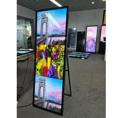 China 75inch Full screen vertical lcd display IR touch LCD Display floor stand digital signage Android Windows OS for sale
