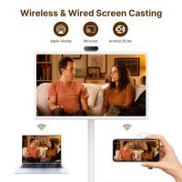 China Capacitive Touch 24 Inch LCD Screen TV with Built-in Dual Microphone and Android 12 for sale