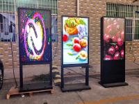 China 65 55 Inch Outdoor Waterproof IP66 Digital LCD Advertising Screen Freestanding for Restaurants Menu for sale