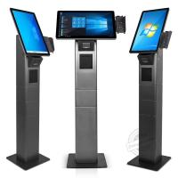 China Commercial Standing Android Fast Food Restaurant Touch Screen Kiosk With Pos Barcode Scanner Ticket Printer Options for sale