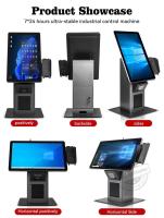 China Commercial Standing Android Fast Food Restaurant Touch Screen Kiosk With Pos Barcode Scanner Ticket Printer Options for sale