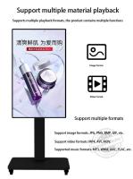 China Floor-Standing Digital Signage Video Vertical TV 43/50Inch Movable High-Brightness Support FHD 4K LCD Advertising Screen Kiosk for sale