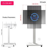 China Floor-Standing Digital Signage Video Vertical TV 43/50Inch Movable High-Brightness Support FHD 4K LCD Advertising Screen Kiosk for sale