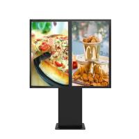 China Android Vertical Dual Restaurants Menu Board LCD Screen Digital Signage Outdoor 55inch Waterproof Touch LCD Advertising Kiosk for sale