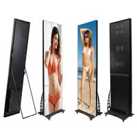 China High Brightness Moveable Indoor LED Advertising Screen P1.86 P2 P2.5 P3 Remote Control Wifi 4g Led Poster Digital Display Screen for sale